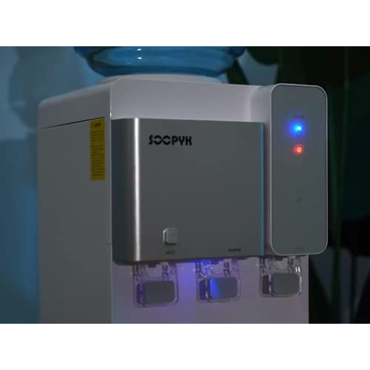 SOOPYK Hot and Cold Water Cooler Dispenser with Ice Maker for 5 Gallon Bottle Built-in Ice Maker 27 lbs in 24 hrs Perfect for Home Office