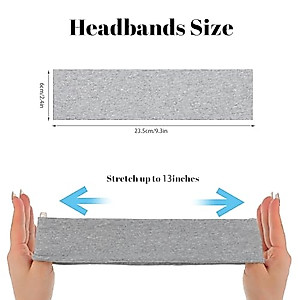 8 Pack Headbands for Women, Non Slip Sport Headbands Sweat Absorbing Cotton Hair Bands for Daily Life Workout Yoga Running