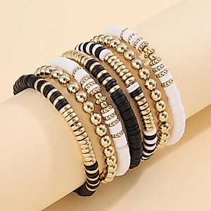 SEMATA Friendship Bracelet Making Kit for Girls Clay Beads, White Clay - Gold Beads for Bracelets Making & Jewelry Making