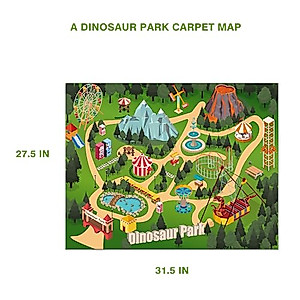 Dinosaur Toys Playset with Activity Play Mat for Kids,Realistic Dinosaur Figures, Trees,Creating a Dino World Including, Birthday Gift for Boys and Girls Ages 3 4 5 6 Years Old