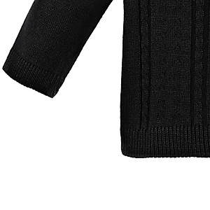 Lilax Baby Boy Cable-Knit Basic Knit Cardigan Sweater 9-12 Months Black