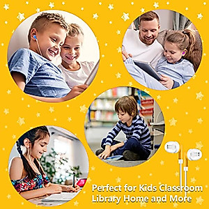 OSSZIT Kids Bulk Earbuds 30 Pack Wholesale Earbuds Headphones Bulk Perfect for School Classroom Libraries Students Multi Colored Individually Bagged