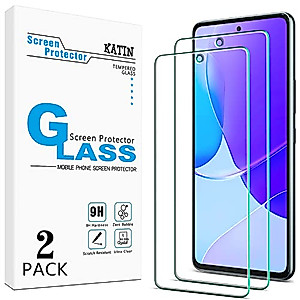KATIN [2-Pack] Screen Protector for Samsung Galaxy A53 5G Tempered Glass, Support Fingerprint Reader, Anti Scratch, 9H Hardness, Case Friendly