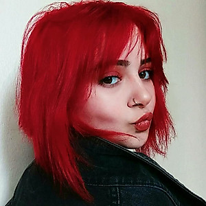 MANIC PANIC Pillarbox Red Hair Dye - Classic High Voltage - Semi Permanent Bright Fire Engine Red Hair Color - Vegan, PPD & Ammonia-free (4oz)