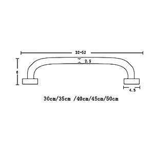 CRODY Bath Wall Attachment Handrails Grab Bar Rails Toilet Shower Brass Grab Bar,Wall Mounted Polished Finished Bathroom Handrail,Towel Rack Support Handle Safety Railing Guard Frame for Elderly Disab