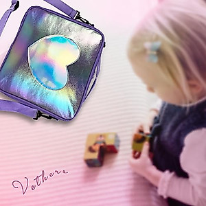 VETHERS Doll Carrying Case Compatible with LOL Surprise OMG, Display Organizer Compatible with Big Sister 3-inch Dolls with a Hanging Hook and 7 Clear Zipper Pockets, Bag Only (Purple)