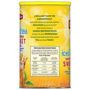 Lipton Iced Tea Mix Southern Sweet Tea 28 qt, Pack of 4, 3584 Ounce