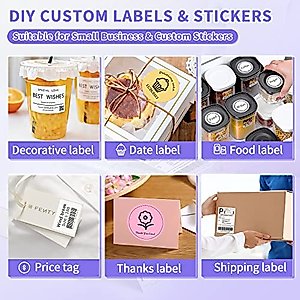Jiose Bluetooth Thermal Shipping Label Printer - Desktop Shipping Label Printer - Print Custom Stickers - Support Chrome OS, Mac, Windows, Android, iOS for 4x6 Shipping Package Labels