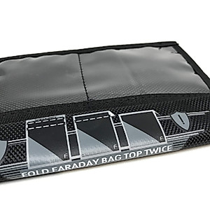 Faraday Bag XL Heavy Duty Black Canvas Kit - for Cell Phones, Tablets, Key FOBs, Passports, Credit Cards - EMP CME Signal Shielding for Law Enforcement and Military