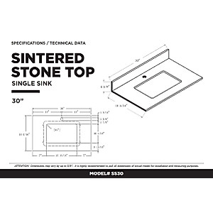 Fine Fixtures Opulence Collection 30 in. W x 18 in. D x 33 in. H Bathroom Vanity in Mint Green with Black Marble Sintered Stone Sink - Satin Brass Hardware