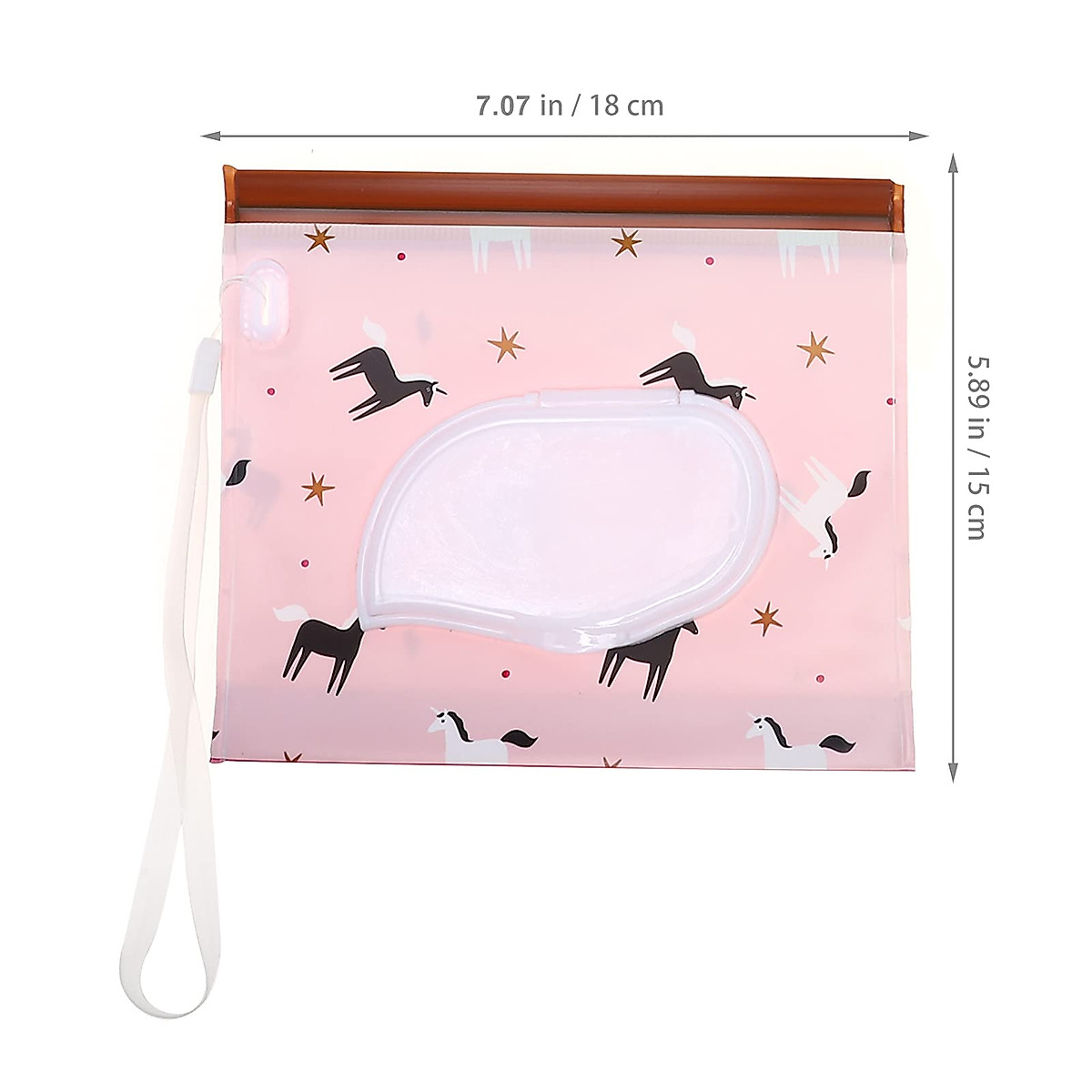 Toyvian Portable Wet Wipe Pouch: 4 Pieces Flower Pattern Wipe Dispenser Container- Refillable Reusable Baby Travel Diaper Wipe Carrying Case Holder