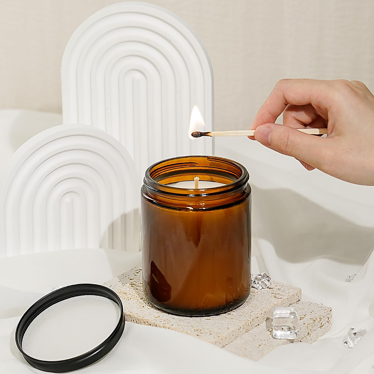 Eucalyptus & Sage Scented Candles, Long Lasting Burn Candle for Home Scented, Hand Poured Soy Wax Candles for Women and Men, 7oz