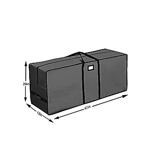 Christmas Tree Storage Bag, Waterproof Christmas Tree Storage, Fits Up to 7.5 ft Tall Artificial Disassembled Trees,Extra Large Heavy Duty Storage Container with Handles   (Grey, 47"x15"x20)