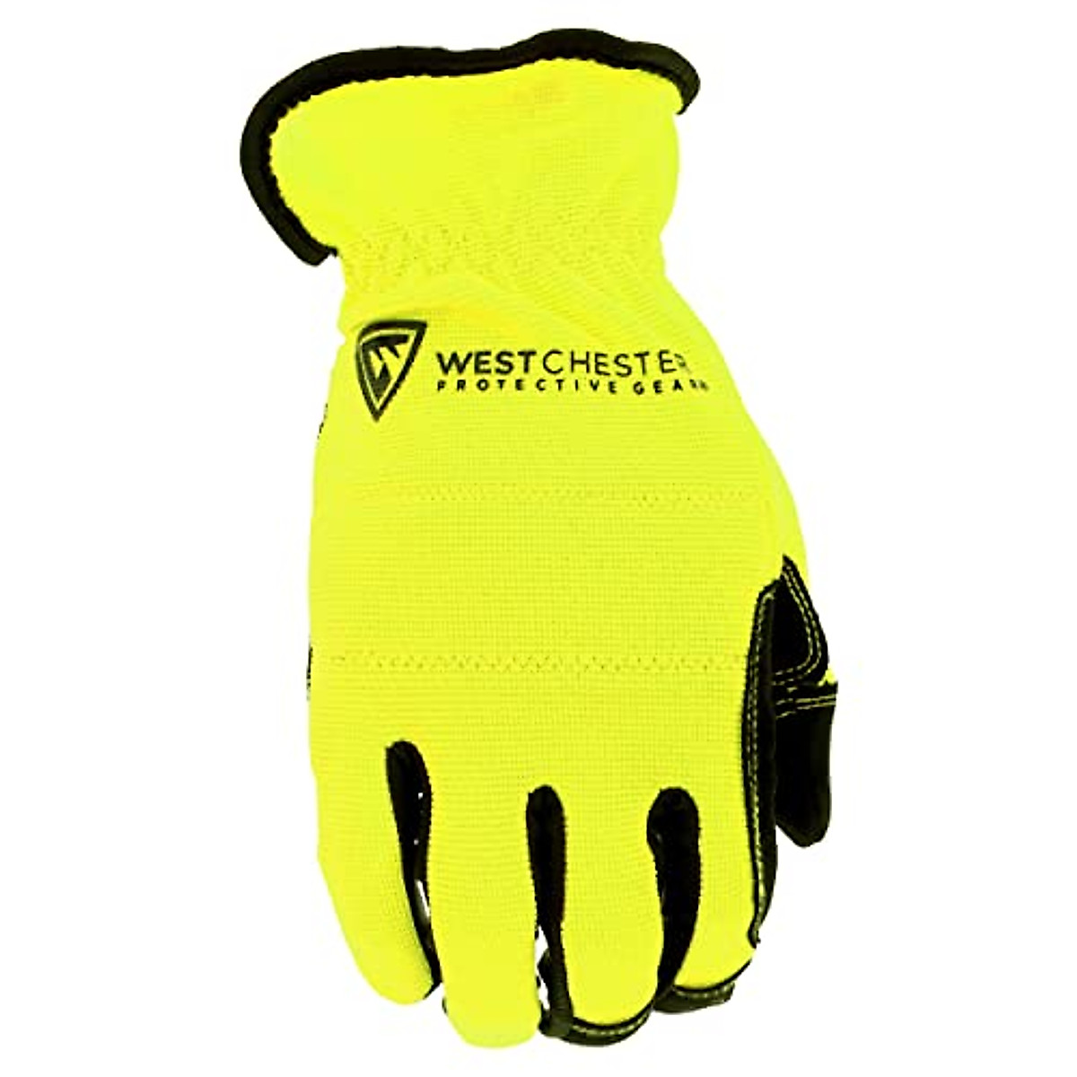 West Chester Men's High-Dexterity Work Gloves, Synthetic Leather Palm, Padded Knuckle, 3-Pack, Yellow/Blue/Black, Large, (86156-L3P)