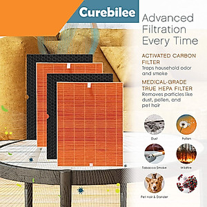 116131 True HEPA Replacement Filter I Compatible with Winix C555 Air Cleaner Purifier, H13 Grade True HEPA Filter, Compares to Winix 116131 Filter I (2 Set)