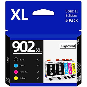 902XL Ink Cartridges Combo Pack,with Updated Chips,High Yield,Replacement for HP 902XL 902 XL,Works with HP Officejet Pro 6978 6968 6958 6970 6962 Printers,HP902,HP902XL