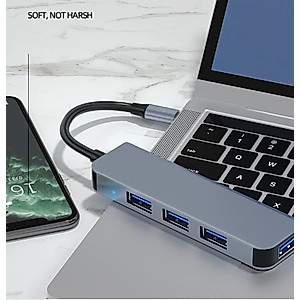 4 in 1 Type-C to 4USB Smart Dock Compatibility 1*USB 3.0 3*USB2.0 Aluminum Alloy Enclosure