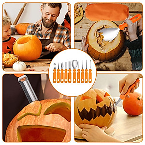 ONEVER Pumpkin Carving Kit Tools Halloween, Professional Heavy Duty Carving Set Pumpkin Carving Knife, Stainless Steel Double-side Sculpting Tool Carving Kit for Halloween Decoration for Halloween