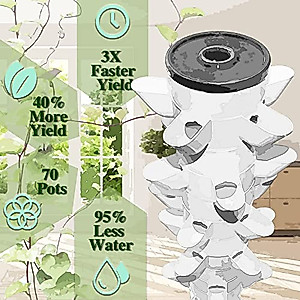 Tower Garden Hydroponics Growing System,Indoor Vertical Garden 2.0 with Double Layer 8 Sections LED Timed Grow Light,5 PCS Nursery Germination Kit Including 2Pcs Smart Plug,Water Level,Pouring Funnel