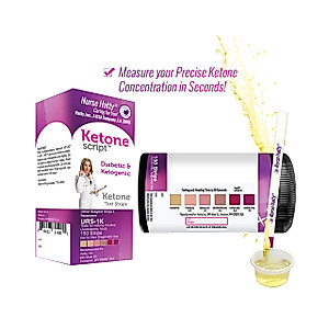 Nurse Hatty - Diabetic & Ketogenic Keto Strips – Fresh – USA-Made – High-Performance – Now Lasts 6 Months - 2-Year Shelf Life (150ct. Long Ketone Test Strips)