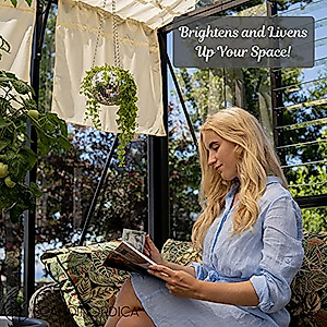 SCANDINORDICA Disco Ball Planter – Disco Ball Plant Hanger, Mirror Disco Planter with Chain and Macrame Hanger, Hanging Planters for Indoor Plants | 6 inch Silver