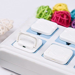 20PackWhite Outlet Covers with Hidden Pull Handle Baby Proofing Plug Covers 2-Prong and 3-Prong Electrical Outlet Cap, Safety Power Outlet Plug Covers,Protectors Kid Proof Outlet Cap