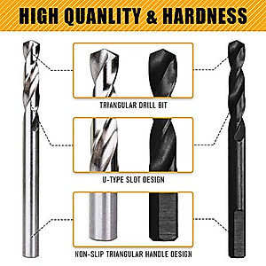PLG2SUPT 1/4 inch Pilot Drill Bit High-Speed Steel Bit HSS for Hole Saw Arbor 12pcs Use in Wood, Metal.