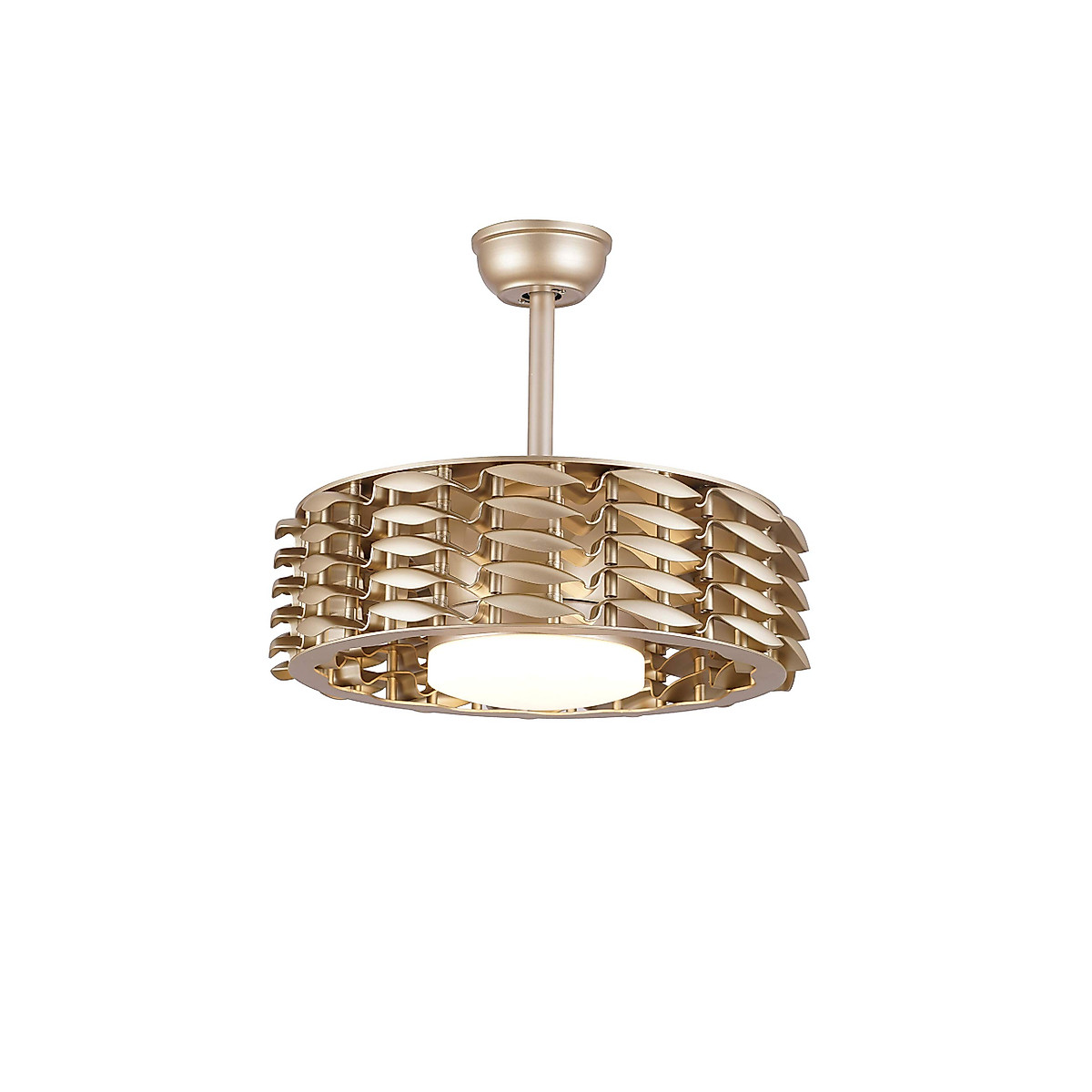 Todays Fans Oceano Bladeless Ceiling Fan, 6 Speeds with LED Light, 23" (Gold)