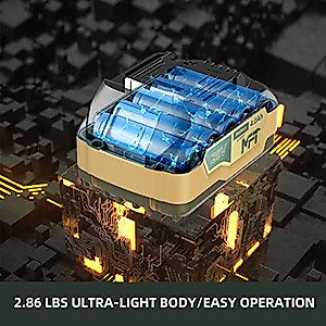 MFT Cordless Leaf Blower, 20V 4.0Ah 2-in-1 Compact Electric Leaf BlowerVacuum Cleaner Li-Ion Battery and Charger, Removable Tube, Lightweight, Suitable for Home, Garden, Garage and Car (DC401)