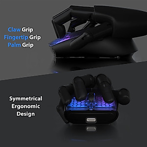 ATTACK SHARK X5 Wireless Gaming Mouse with Tri-Modes BT 5.1/2.4Ghz/USB-C,Lightweight 49g,PAW3212 Optical Sensor,Rechargeable Battery,RGB LED Honeycomb Mice for PC/Tablet/Desktop/Office/Games-Black