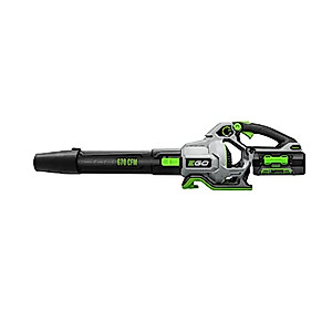 EGO LB6703 670 CFM 180 MPH 56V Lithium-Ion Cordless Electric Variable-Speed Blower Kit with 4.0Ah Battery and 320W Charger Included, Black