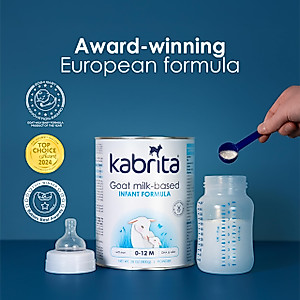 Kabrita Goat Milk Infant Formula - Easy to Digest Baby Formula 0-12 Months - Contains Prebiotics, Iron, DHA, Non-GMO - Gentle on Sensitive Tummies - Formula Supporting Gut Health & Sleep - 28Oz