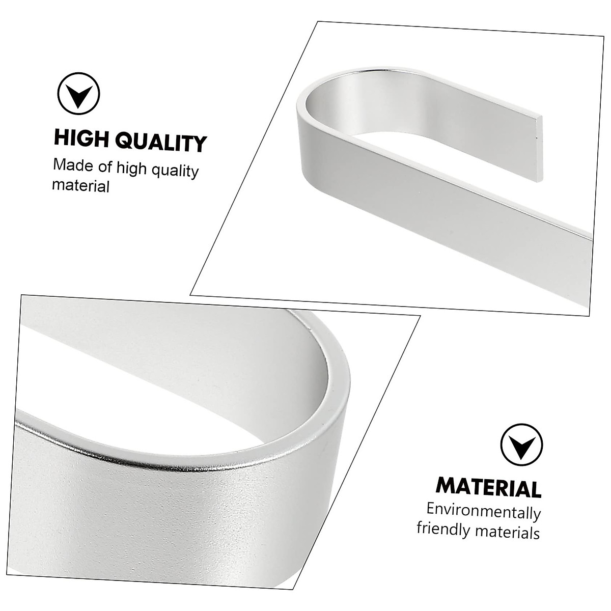 DRESSOOS 1 Set Nail Towel Rack Black Towel Holder Wall Mounted Towel Holder Kitchen Cabinet Holder Simple and Elegant Towel Holder Sticky Hanger Bathroom Shelf Household Space Aluminum