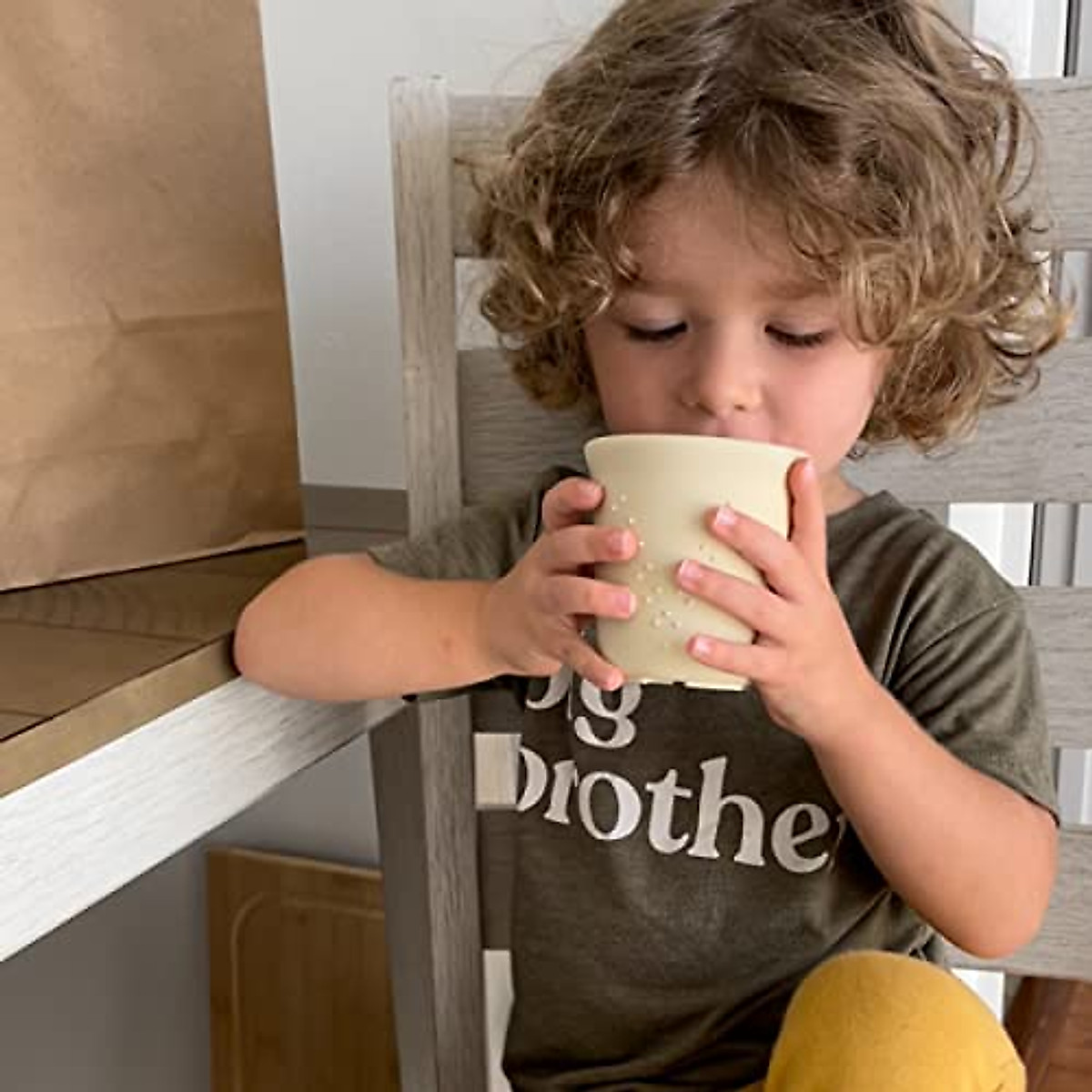 BraveJusticeKidsCo. | SiliSteel™ Drinking Cups | Kids and Toddler Silicone + Steel Dinnerware Cups | Unbreakable Dinnerware | Reusable Dishwasher Safe Water Glasses (2 Pack) (Citadel)