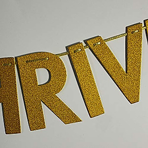 30 Flirty & Thriving Banner, 30th Birthday Bunting Sign, Dirty Thirty Party Decorations, Dirty 30 Party Sign, Gold and Black Glitter