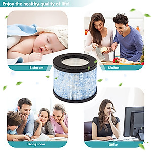 Lhari 2-Pack H13 MA-01CW True HEPA Filter Replacement, Compatible with Miko Ibuki Air Purifier C102