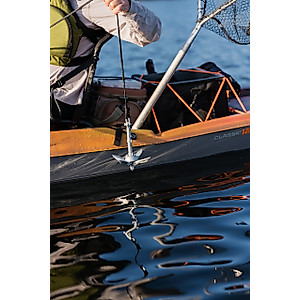 Pelican Compact Anchor Kit - for Kayak, Canoe, SUP - Inflatables or Small Boats - Foldable Storage Bag - Ideal for Fishing Kayak Boating (1.5 lb), Gray/Black