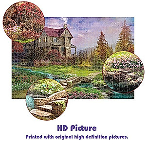 Tektalk 1000 Pieces Jigsaw Puzzles for Teens & Adults (Mountain Cabin)