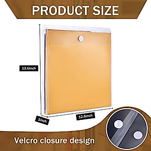 24 Pcs 12 x 12 Scrapbook Paper Storage Organizer Top Loading Plastic Paper Holder Craft Paper Storage Scrapbook Organization and Storage for Holding Scrapbook Paper Vinyl Paper Files Photos, Clear