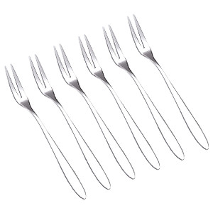6Pcs Professional Escargot Forks, Mini Forks for Oyster and Shellfish, Appetizers Tasting Forks, Cocktail Fruit Forks
