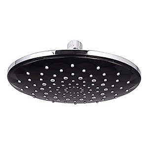 ZLXDP Shower Head Black Waterfall Bath Ceiling Top High Pressure Micro Bubble Hydromassage for Bathroom Accessory