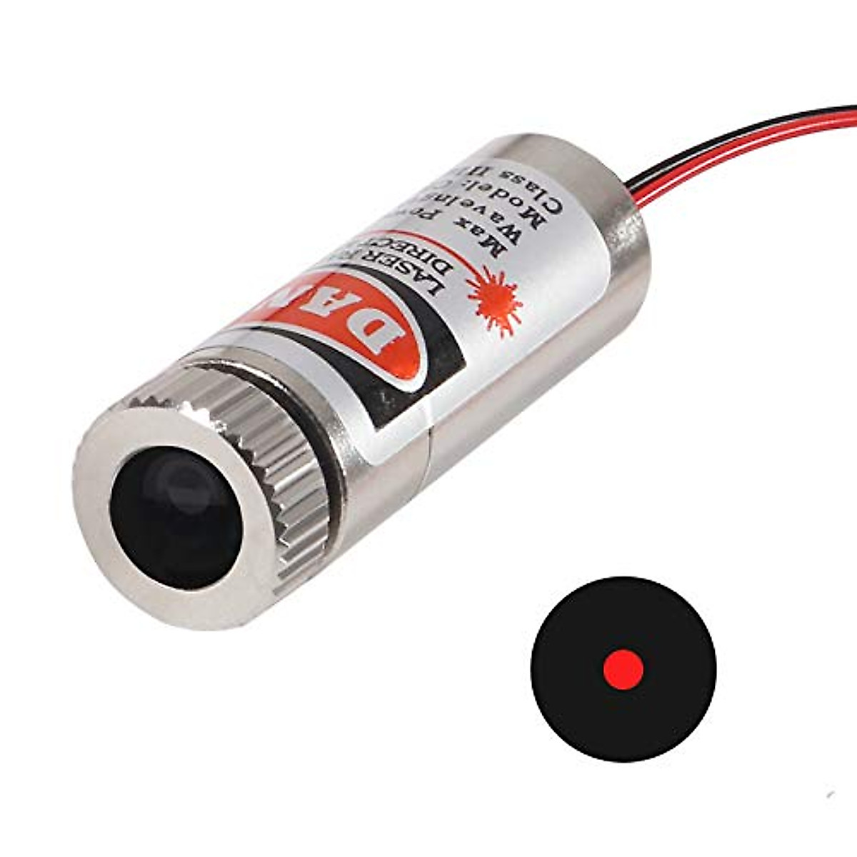 UMLIFE 5pcs 650nm 5mw Laser Head Laser Tube Adjustable Focus 3~5V Red Laser Tube for Sight Positioning Sighting Telescope (Dot)