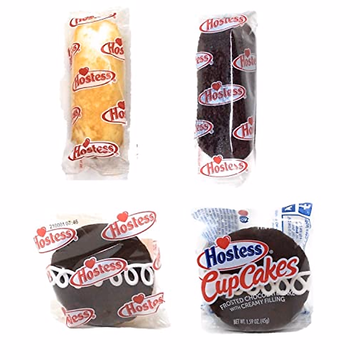 Hostess Variety Pack | Cupcakes, Cinnamon Rolls, Danish, Ding Dongs, Twinkies, Zingers | 30 Count