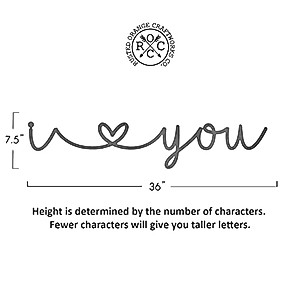 ROCC RUSTED ORANGE CRAFTWORKS CO. I Heart You 36" Wedding Decorations for Reception Personalized Metal Name Sign Wedding Reception Decorations Mr and Mrs Sign Wedding Present Personalized Metal Signs