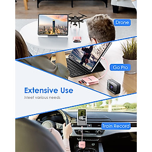 LENTION USB C to CF/SD/Micro SD Multi Card Reader, SD 3.0 Card Adapter Compatible 2023-2016 MacBook Pro 13/15/16/M1, New Mac Air/iPad Pro/Surface, Chromebook, S20/S10/Note, More (CB-C8s (Pink)