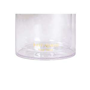 Kate Spade New York Insulated Initial Tumbler with Reusable Straw, 20 Ounce Acrylic Travel Cup with Lid, B (purple)