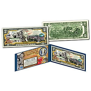 Wyoming Collectible Art Two-Dollar Bill with Certificate Honoring America's 50 States