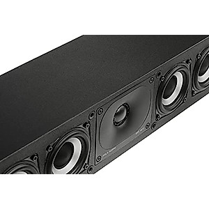 Polk Monitor XT35 Slim Center Channel Speaker - Hi-Res Audio Certified, Dolby Atmos & DTS:X Compatible, 1" Terylene Tweeter & Four 3" Dynamically Balanced Woofer, Wall-Mountable, Midnight Black