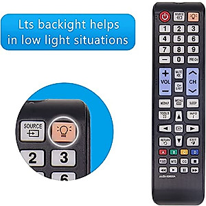 Replacement for Samsung Remote Control for Smart TV,Compatible Samsung TV Remote Control LCD LED Smart TV Remote,No Setup Required-Fit for Backlit Samsung Universal Remote Control