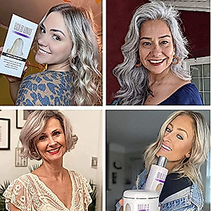 Purple Shampoo, Conditioner & Mask Trio Gift Set. Removes Brassy Yellow Tones. Lightens Blonde, Platinum, Ash, Silver & Grays. Paraben & Sulfate Free. PETA Approved Cruelty-free and 100% Vegan.